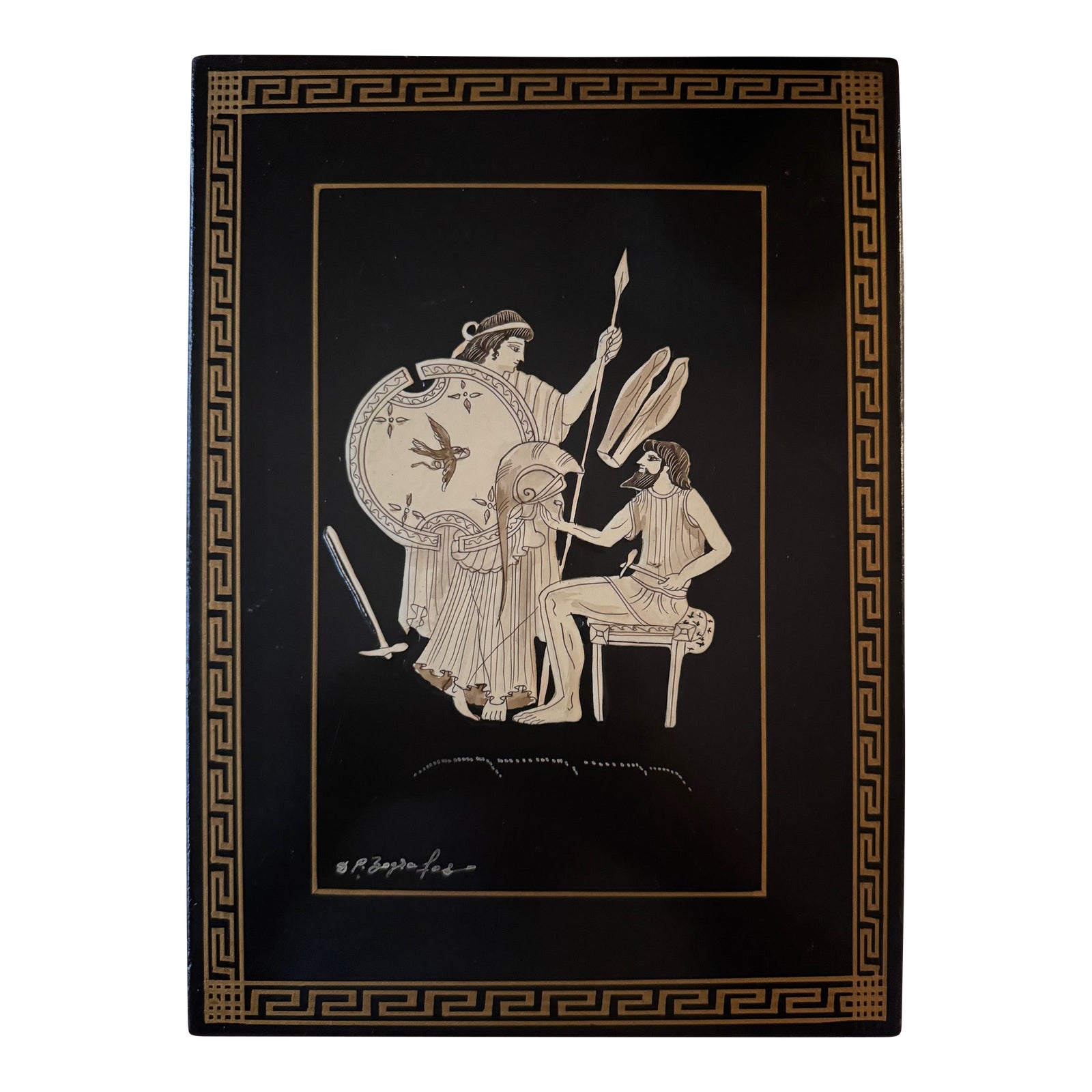 Vintage Greek Relief Plaque by Dimitrios P. Zografos – Thetis With ...