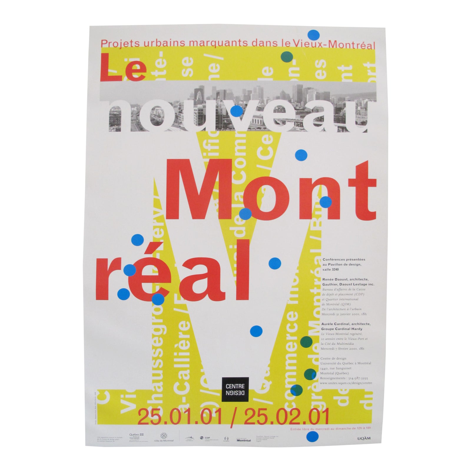 2001 Original Poster - Le Nouveau Montreal - Centre De Design De l'UQAM ...