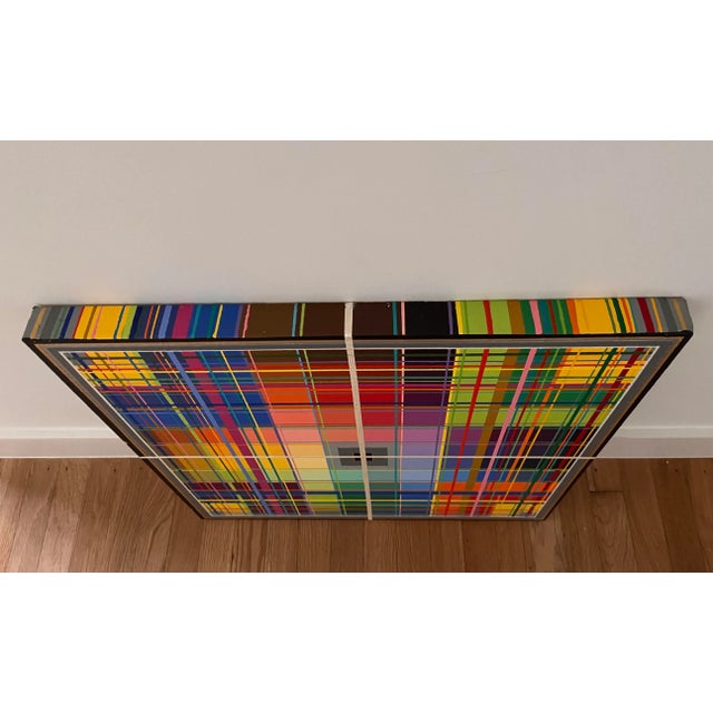 Vintage Color Grid Acrylic Painting by Tom Sapp | Chairish