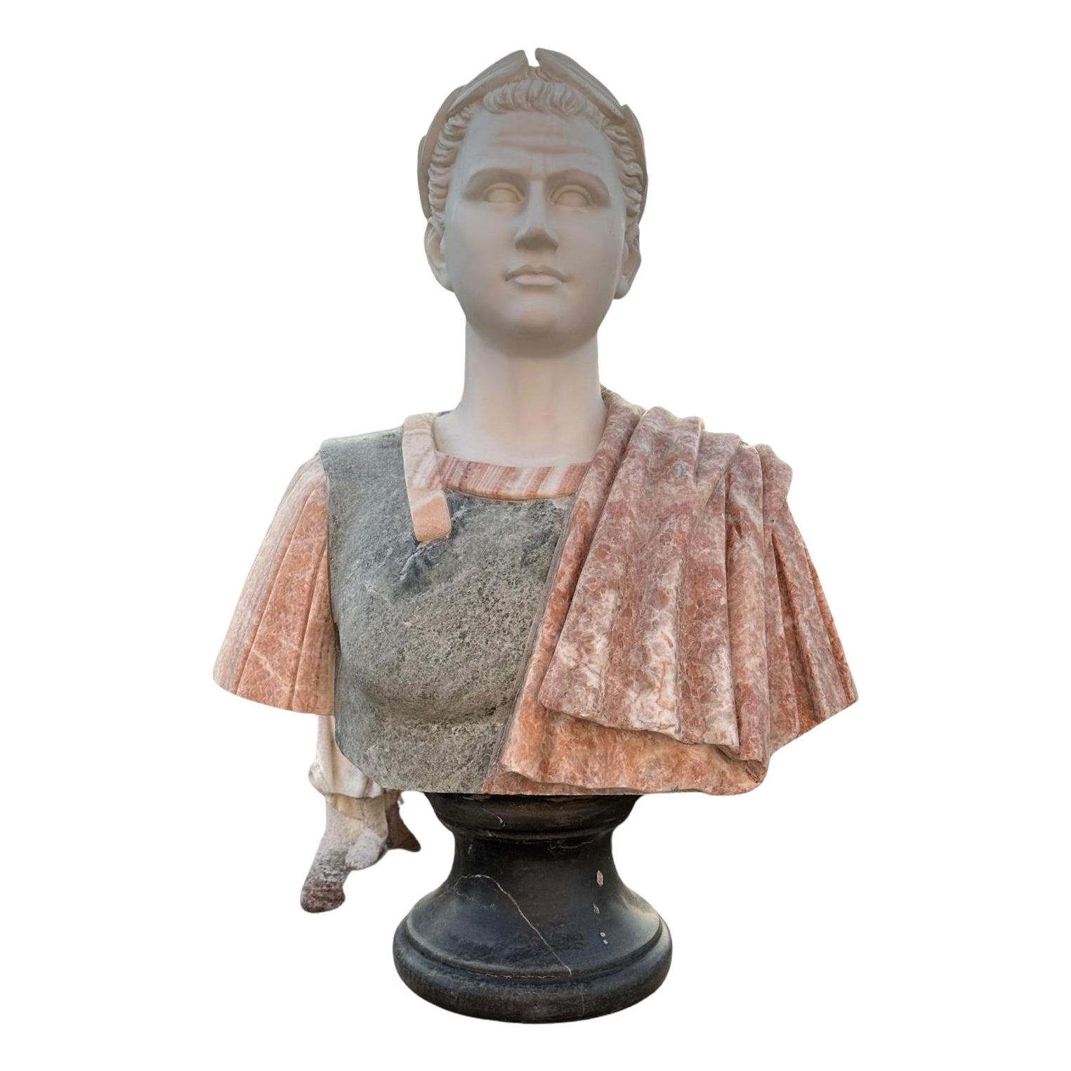 Huge Bust of Roman Emperor, 1950, Marble | Chairish