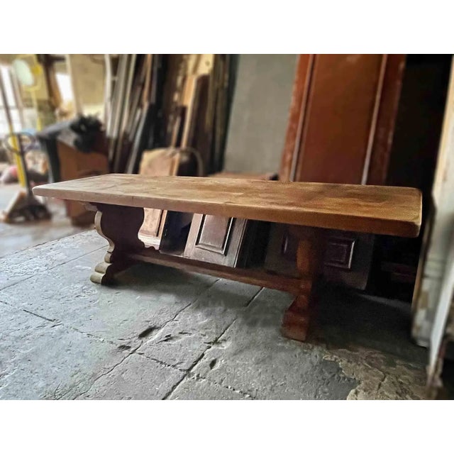 Vintage Rustic Farmhouse Wooden Dining Table | Chairish