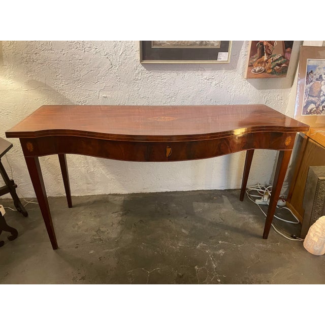 Early 19th Century Sheraton Period Breakfront Table | Chairish