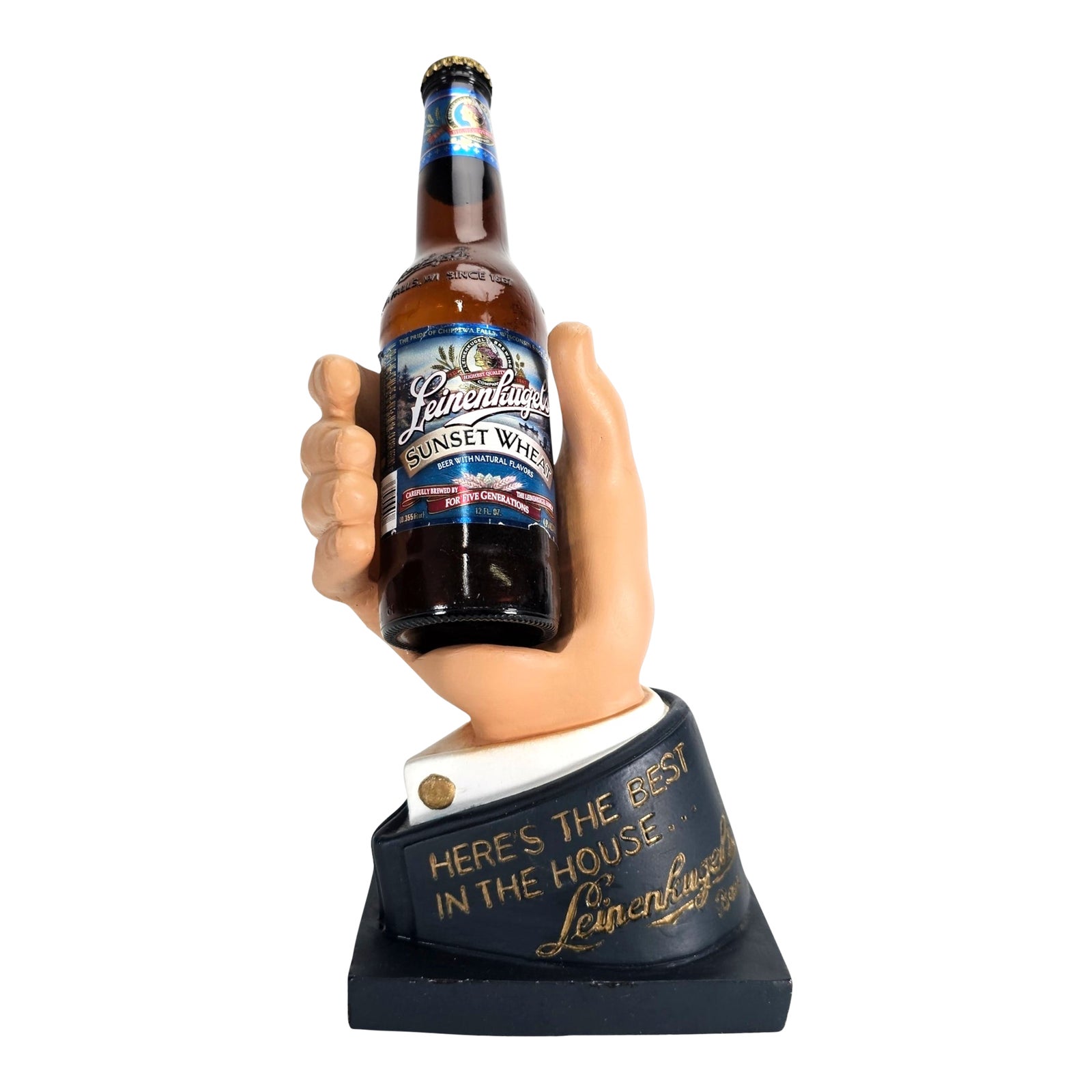 Leinenkugel Beer Display Beer Hand Chalkware Figurine | Chairish