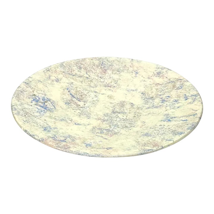 Mid 20th Century Cream, Pink, and Blue Drizzle Glazed and Matte Shallow ...