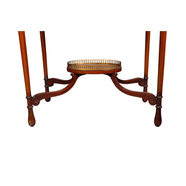 Edwardian Mahogany And Inlaid End Tables - a Pair | Chairish