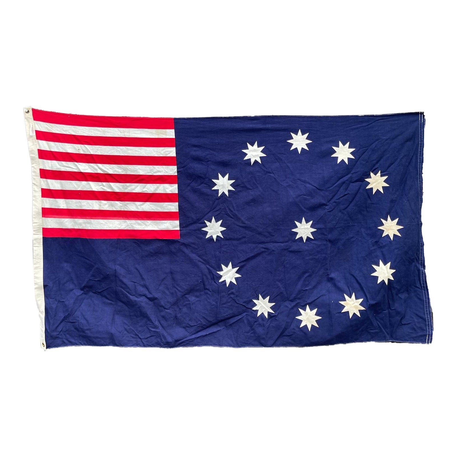 Vintage American Revolutionary Flag Cotton 1976 Easton Pa. | Chairish