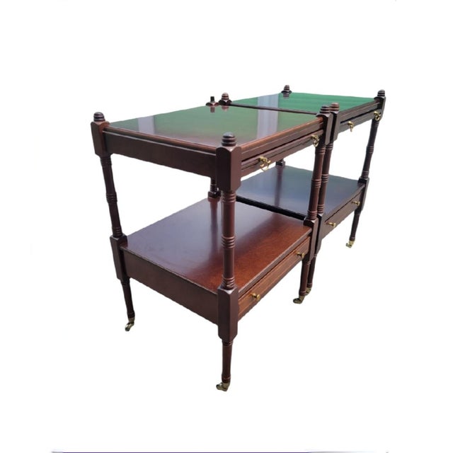 Vintage Square Bombay Company Traditional Mahogany Colored Pull Out ...