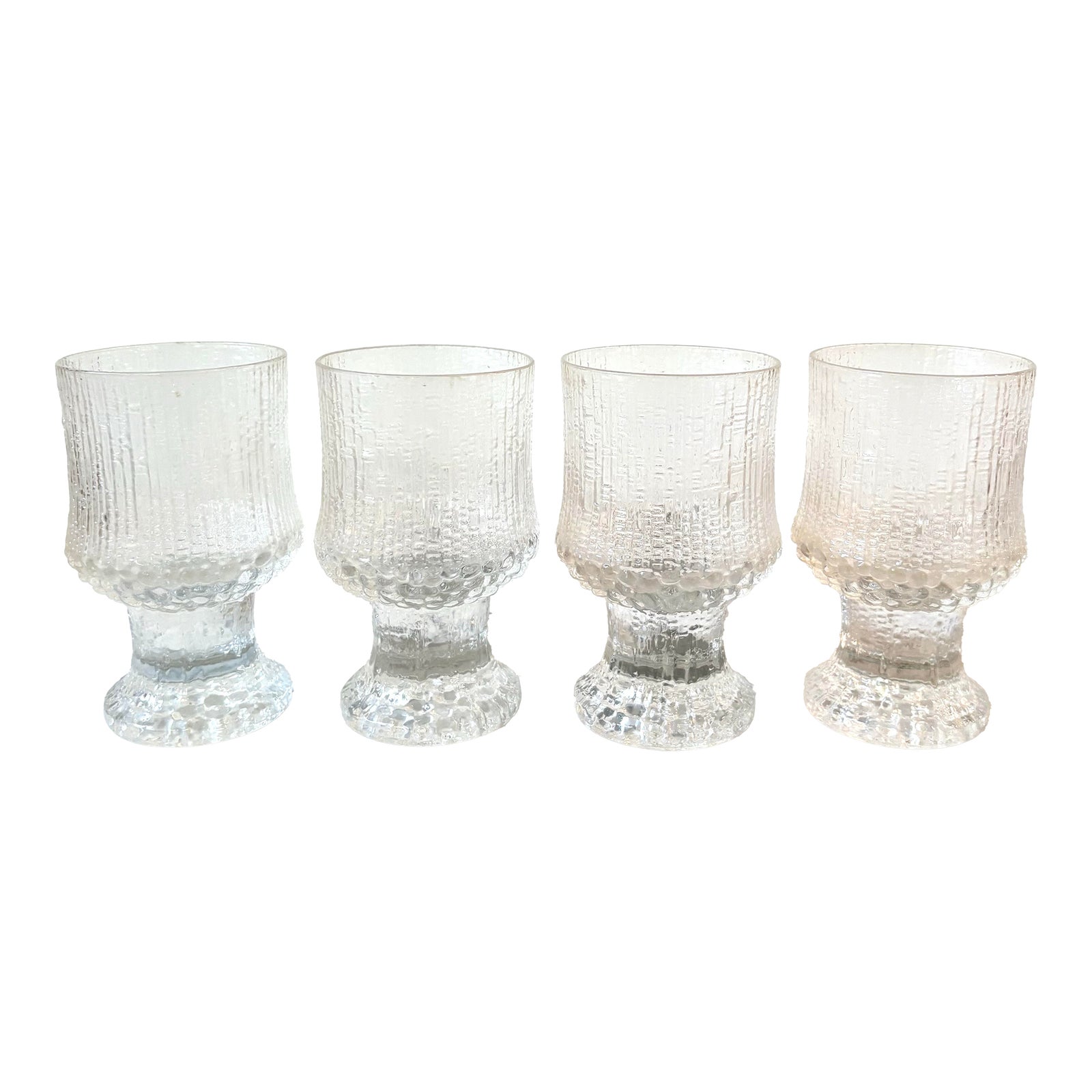 Iittala Ultima Thule by Tapio Wirkkala Glassware Set of 4 | Chairish