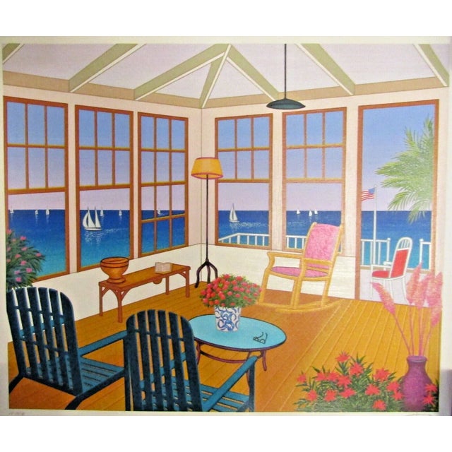 Fanch Ledan "New England Villa" Serigraph Hand Signed and Numbered ...
