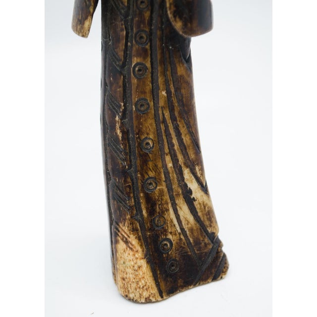 1920s Chinese Carved Bovine Horn Figures - a Pair | Chairish