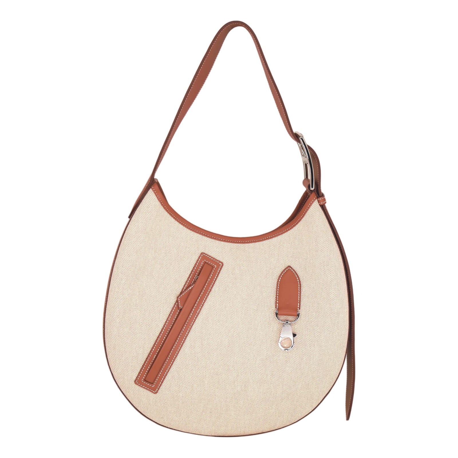 Hermès Limited Edition Toile and Gold Swift Leather Arçon Shoulder Bag ...