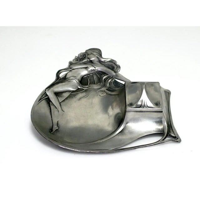 Antique Art Nouveau Lady in Repose Inkwell, Wurttembergische ...