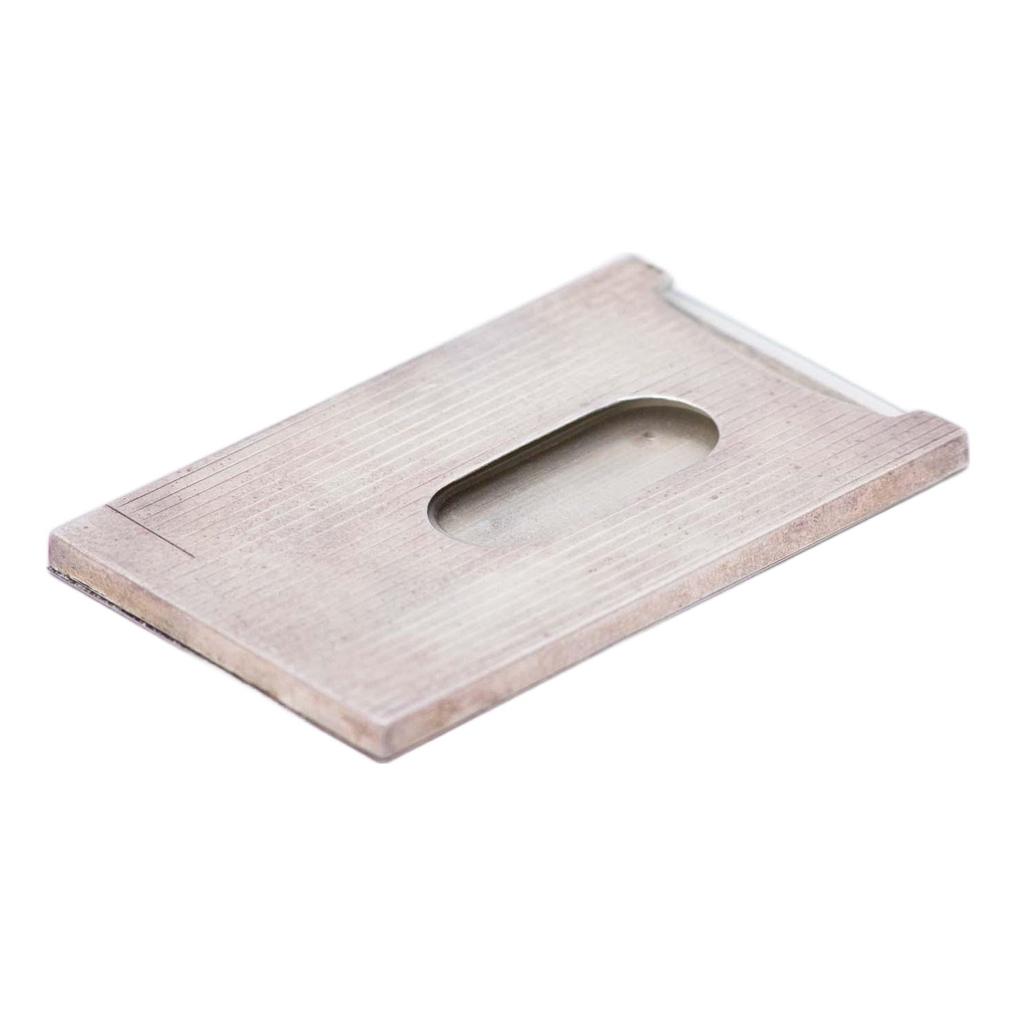 Silver Cardboard Box with Fluted Top Bands | Chairish