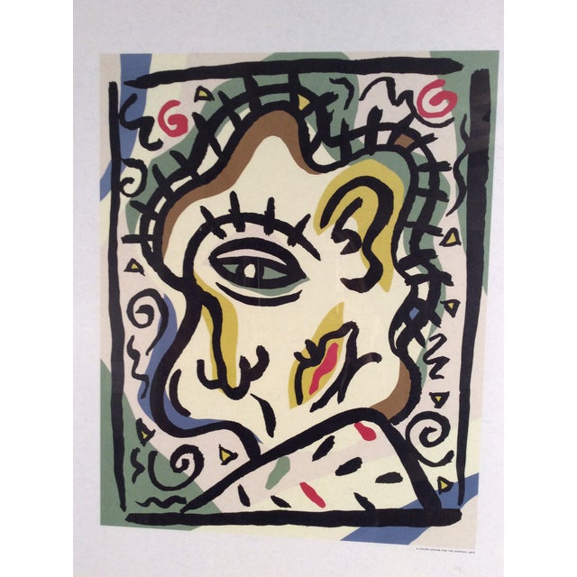 1989 Vintage Cubist Pantone Color Lithograph by Charles S. Anderson ...