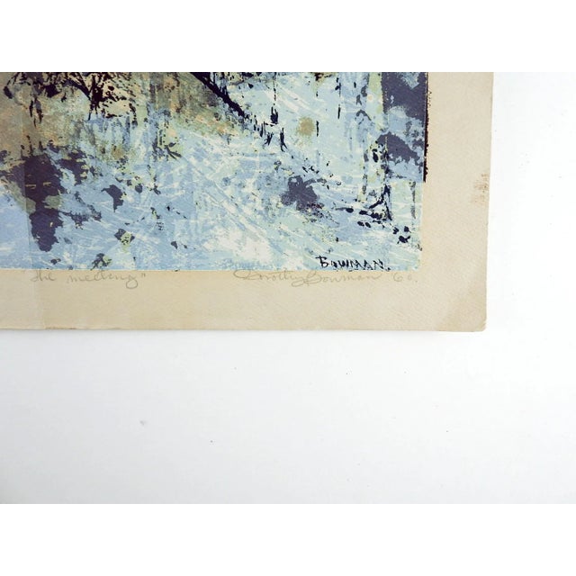 Modernist Medieval Cityscape Serigraph Print | Chairish