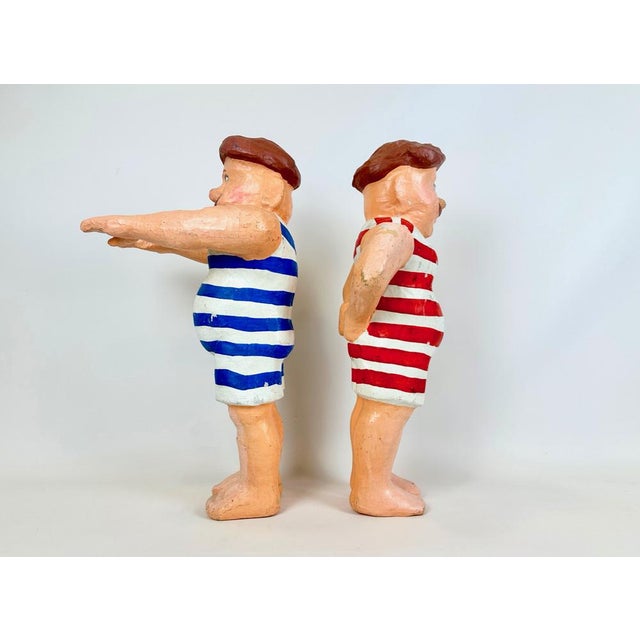 French Papier-Mâché Bathers, 1960s, Set of 2 | Chairish
