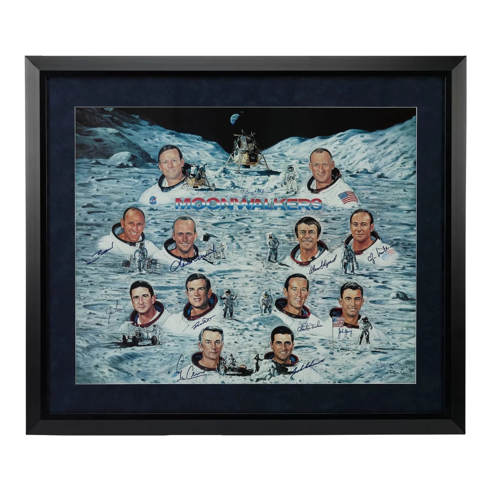 Moonwalkers Limited Edition Lithograph by Ron Lewis, Numbered 433/1000 ...