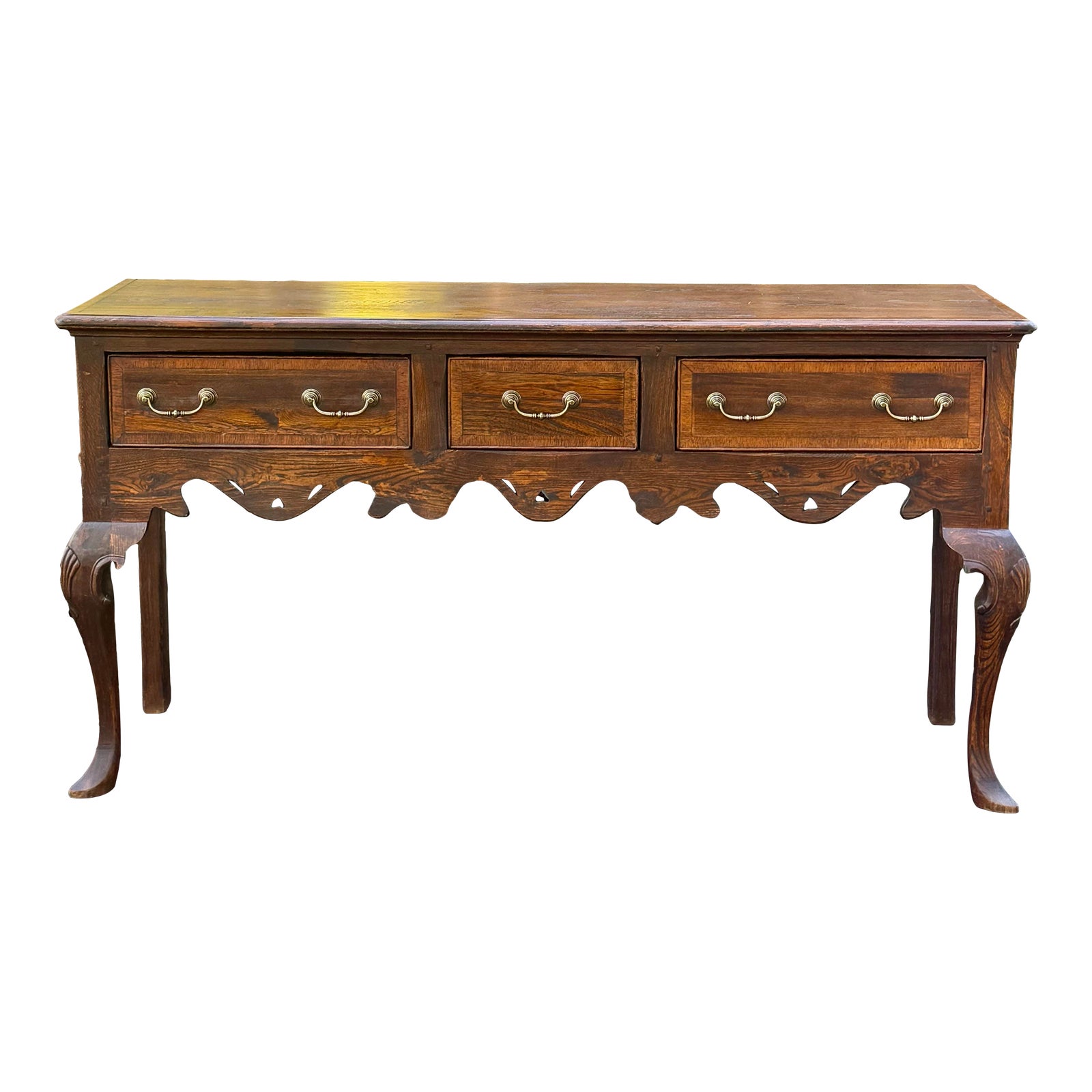 18th Century Georgian Reproduction Rustic Oak Sideboard / Console ...