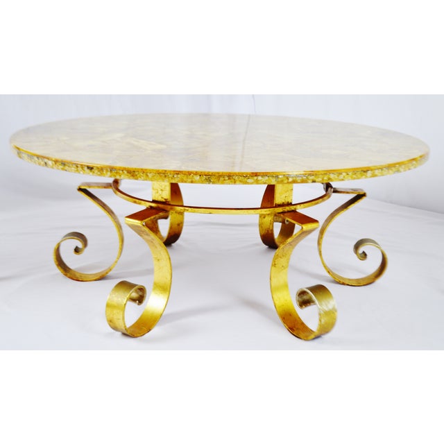 Vintage Enzo Missoni Stone & Gold Leaf Coffee & End Tables - Set of 3 ...