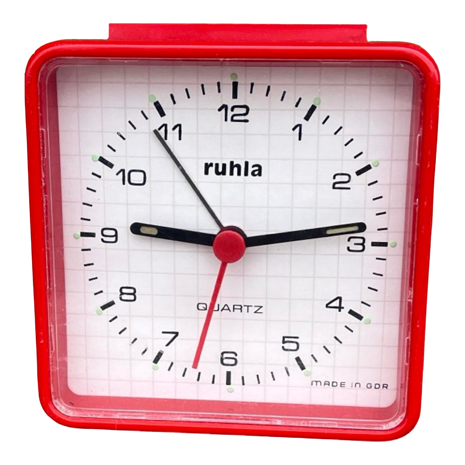 Red Electric Alarm Clock, Ruhla, Germany, 1970s. | Chairish