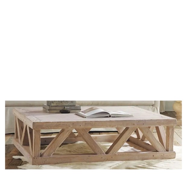 Rectangular Architectural Cocktail Table | Chairish