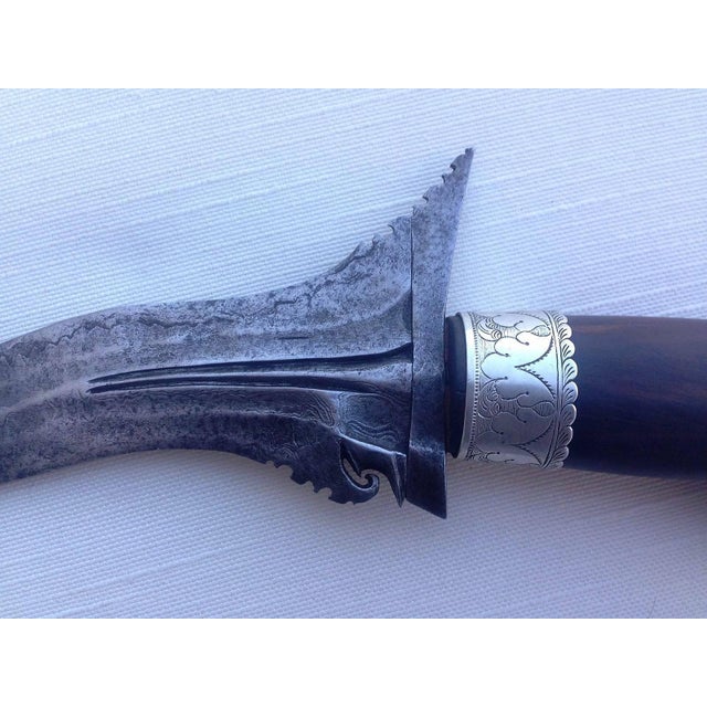 19th Century Steel and Sterling Silver Malaysian Dagger | Chairish