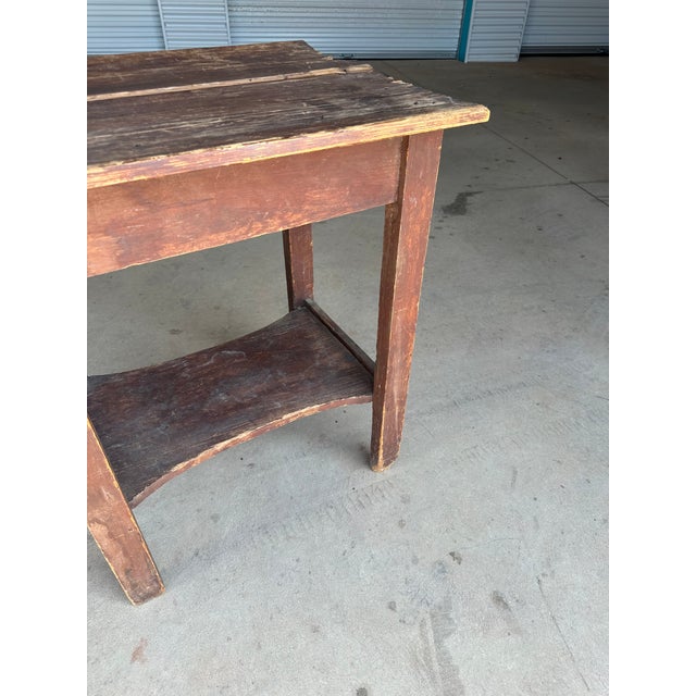 Early 20th Century Primitive Farmhouse Table | Chairish
