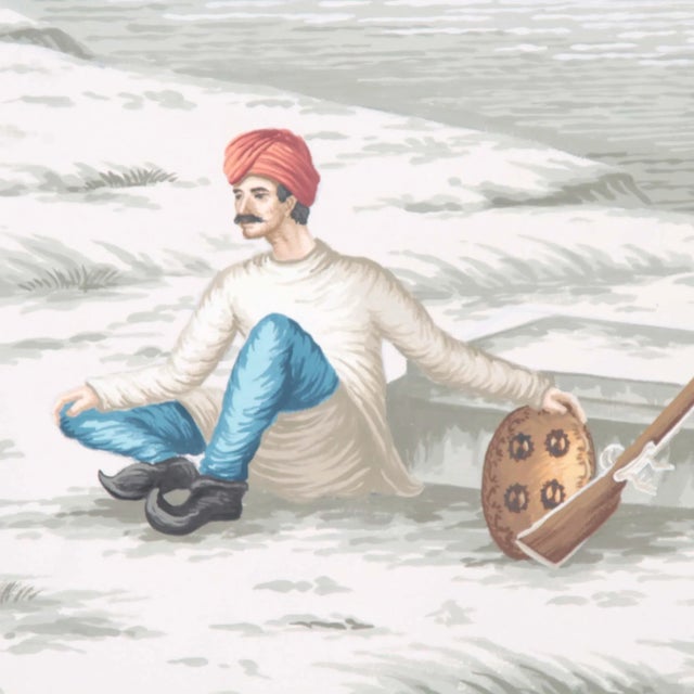 Old Scenes of India Triptych Paintings, Set/3 | Chairish