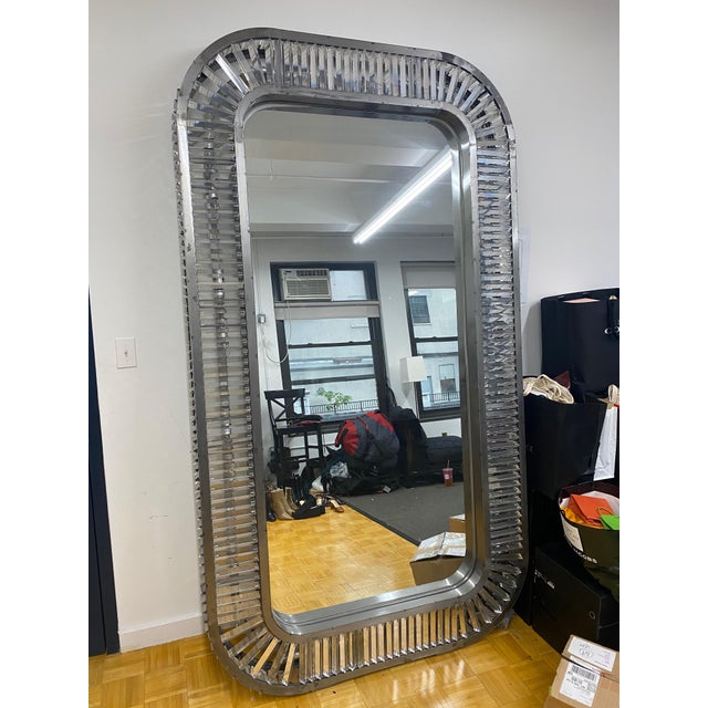 Timothy Oulton Rex Deco Leaning Floor Mirror | Chairish
