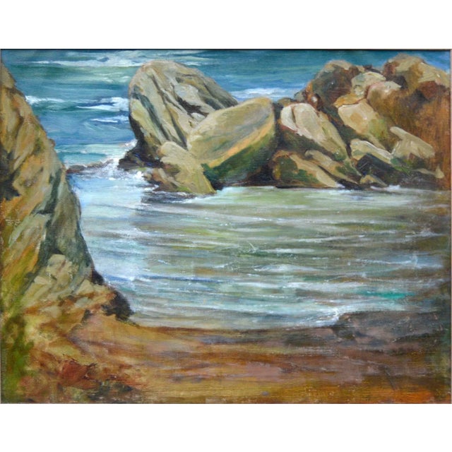 1930's Pebble Beach Seascape by M. C. Richardson | Chairish
