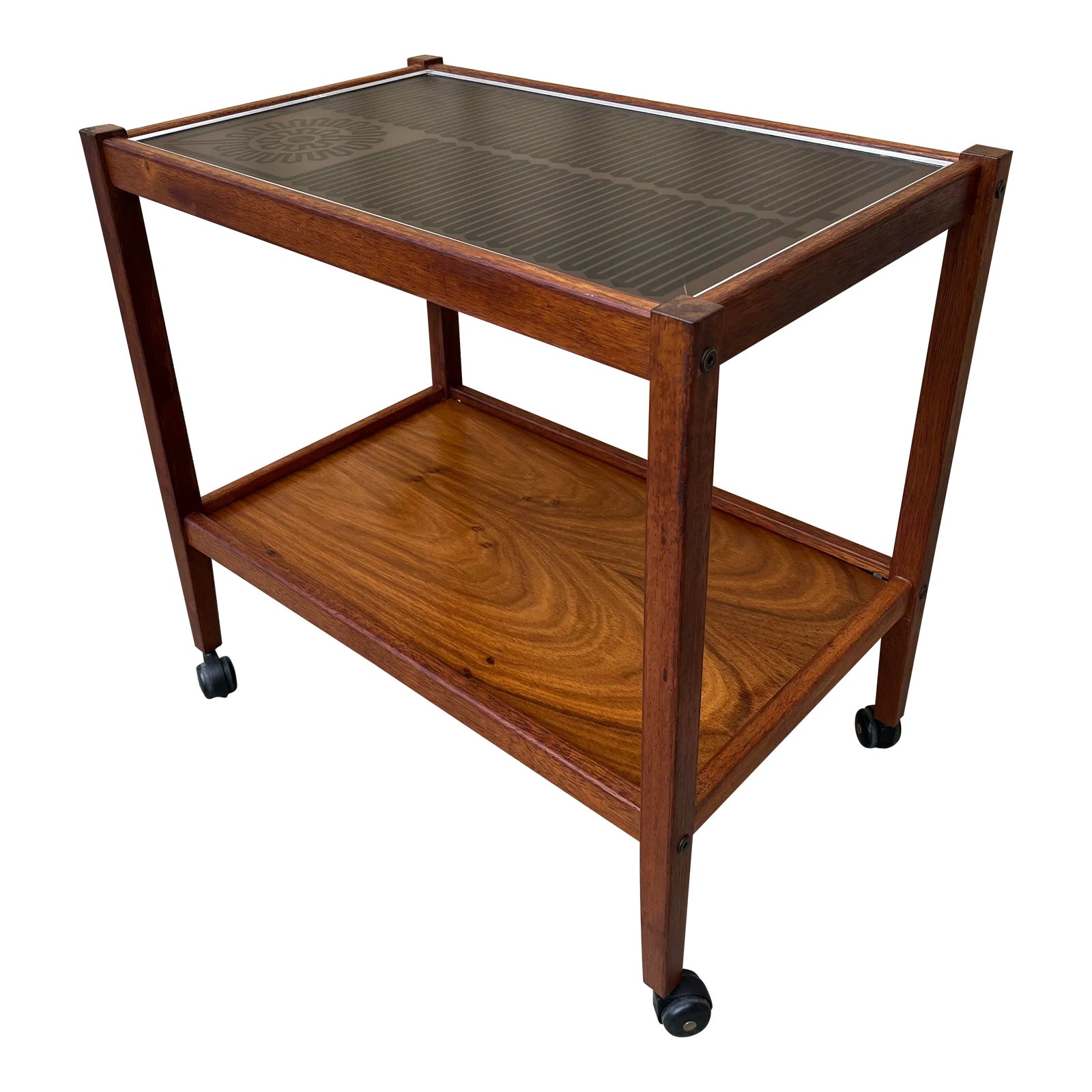 Vintage Mid-Century Modern Two-Tier Hot Table Buffet Cart by Salton ...