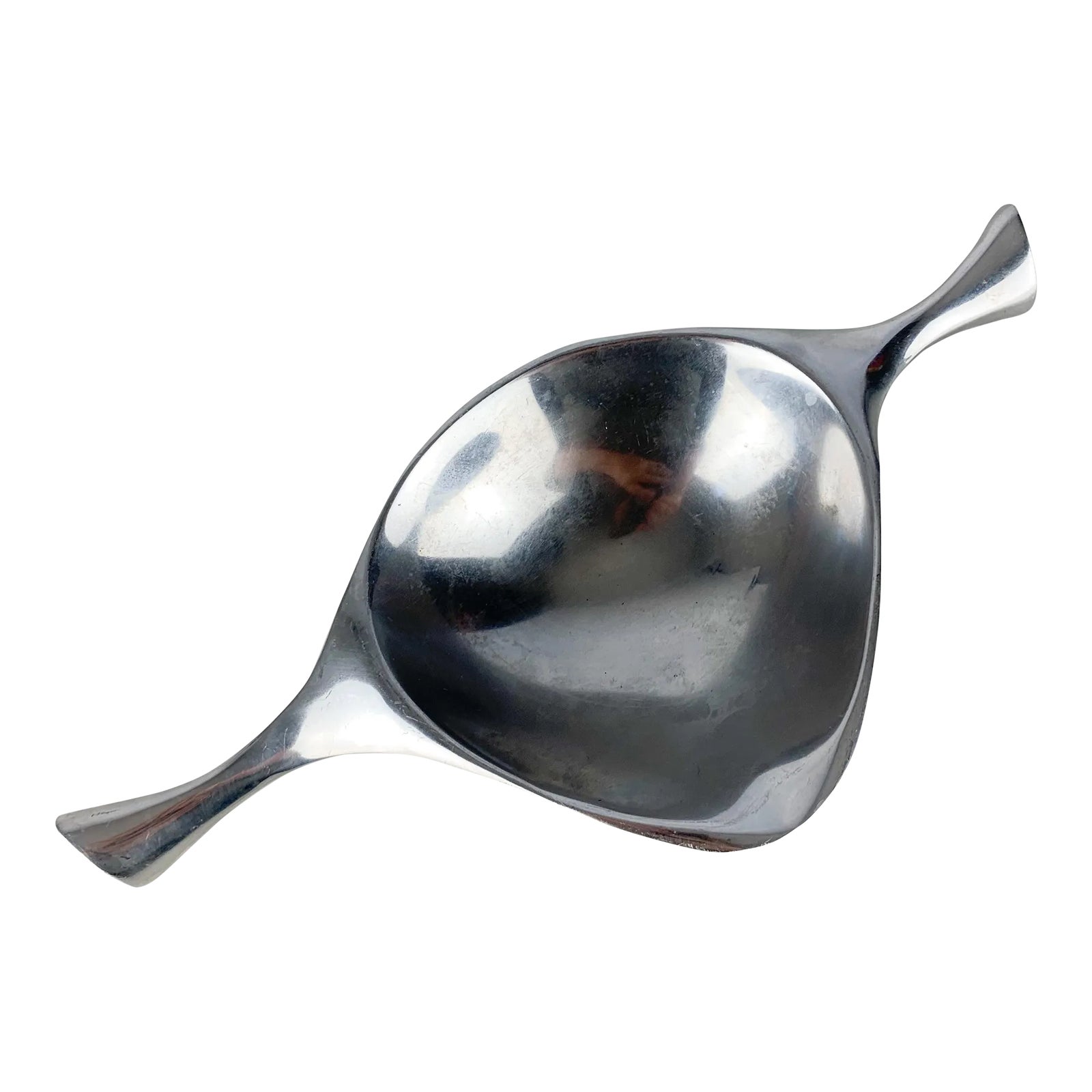 Vintage Nambé Silver-Tone Metal Steer Head Horn Bowl | Chairish