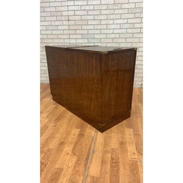 1960s Vintage Mid Century Modern Campaign Style Lift Top 3 Drawer ...