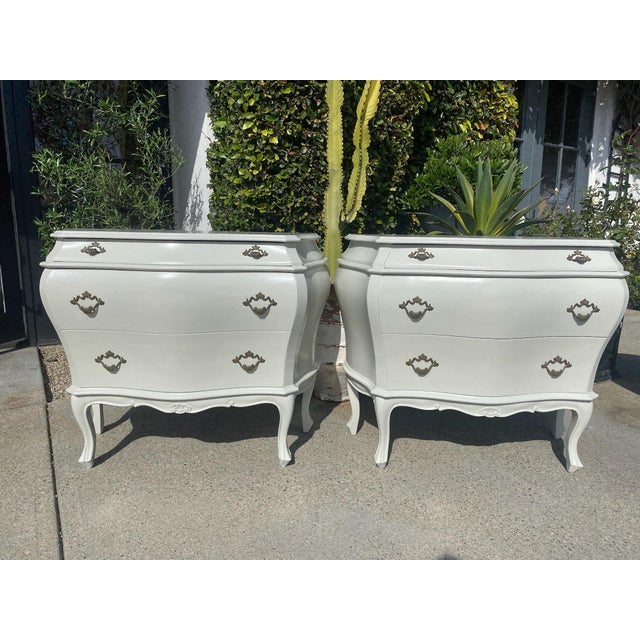Vintage Pair of Solid Wood Bombay Chests | Chairish