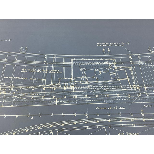 Motor Lifeboat Blueprint by George Lawley Shipyard | Chairish