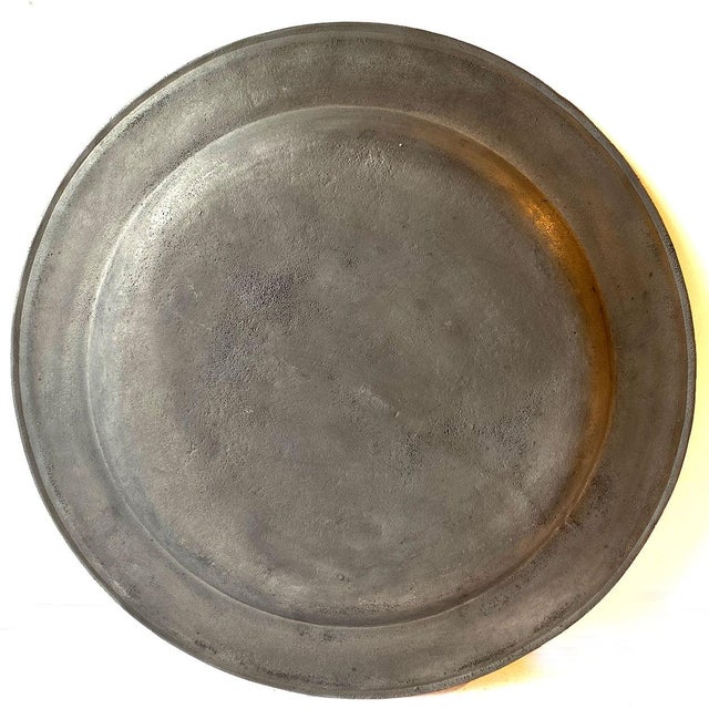 American Pewter Single-Reed Charger Plate | Chairish