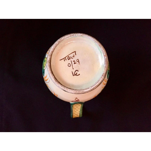 1970s Vintage Italian Pottery Floral Sgraffito Set - Pitcher & Vase- 2 ...