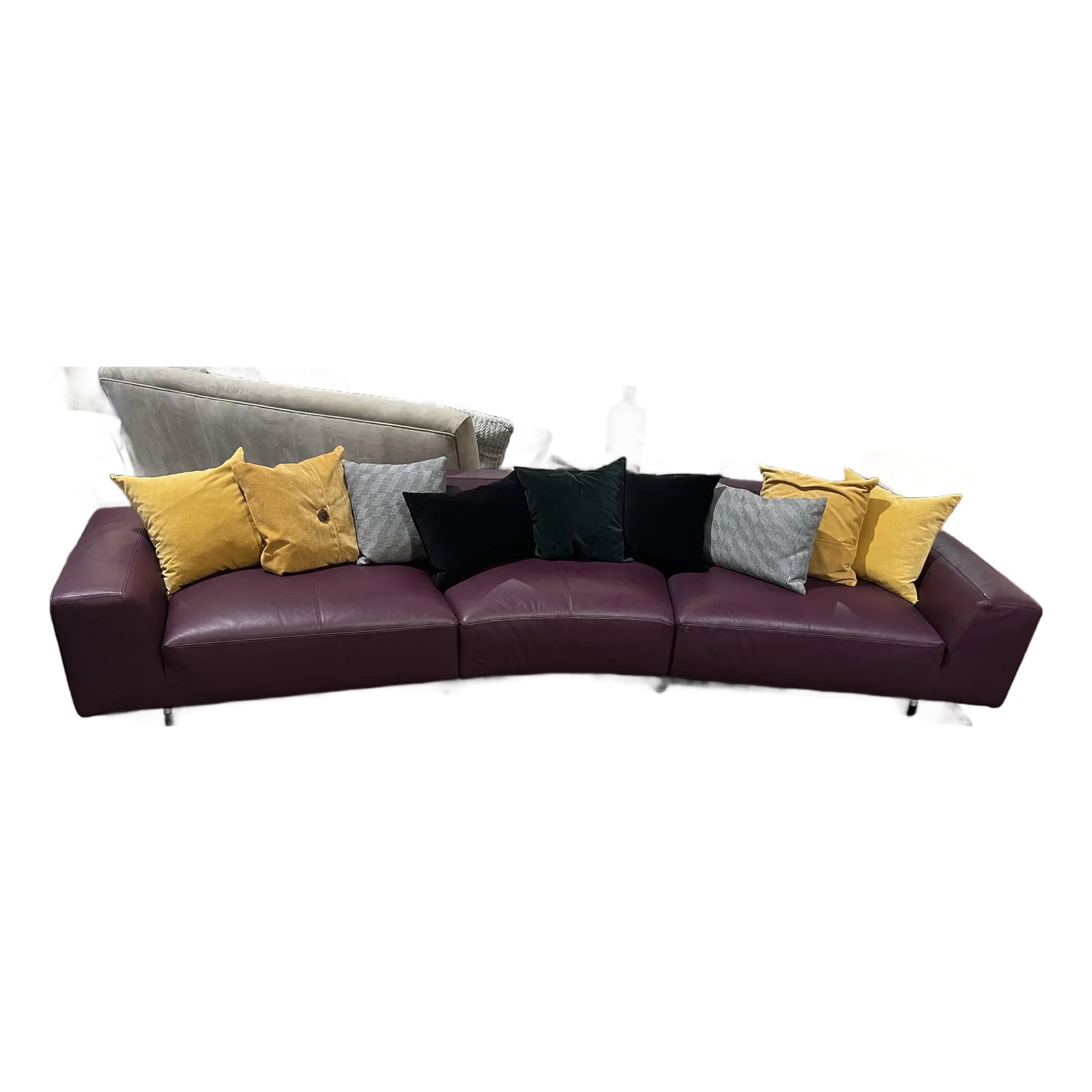 Purple Bensen “Neo” Sofa With Nine Pillows | Chairish