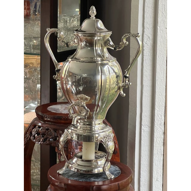 Early 20th Century Silverplate Samovar, Coffee Urn | Chairish