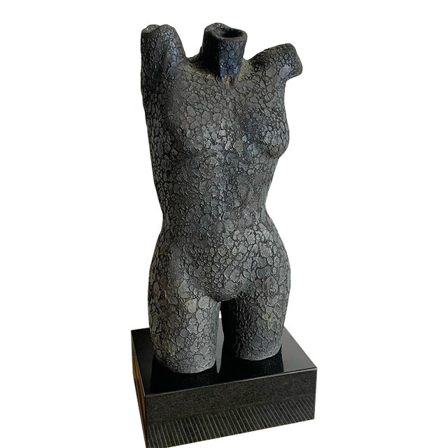 Vintage Ceramic Female Torso Sculpture | Chairish