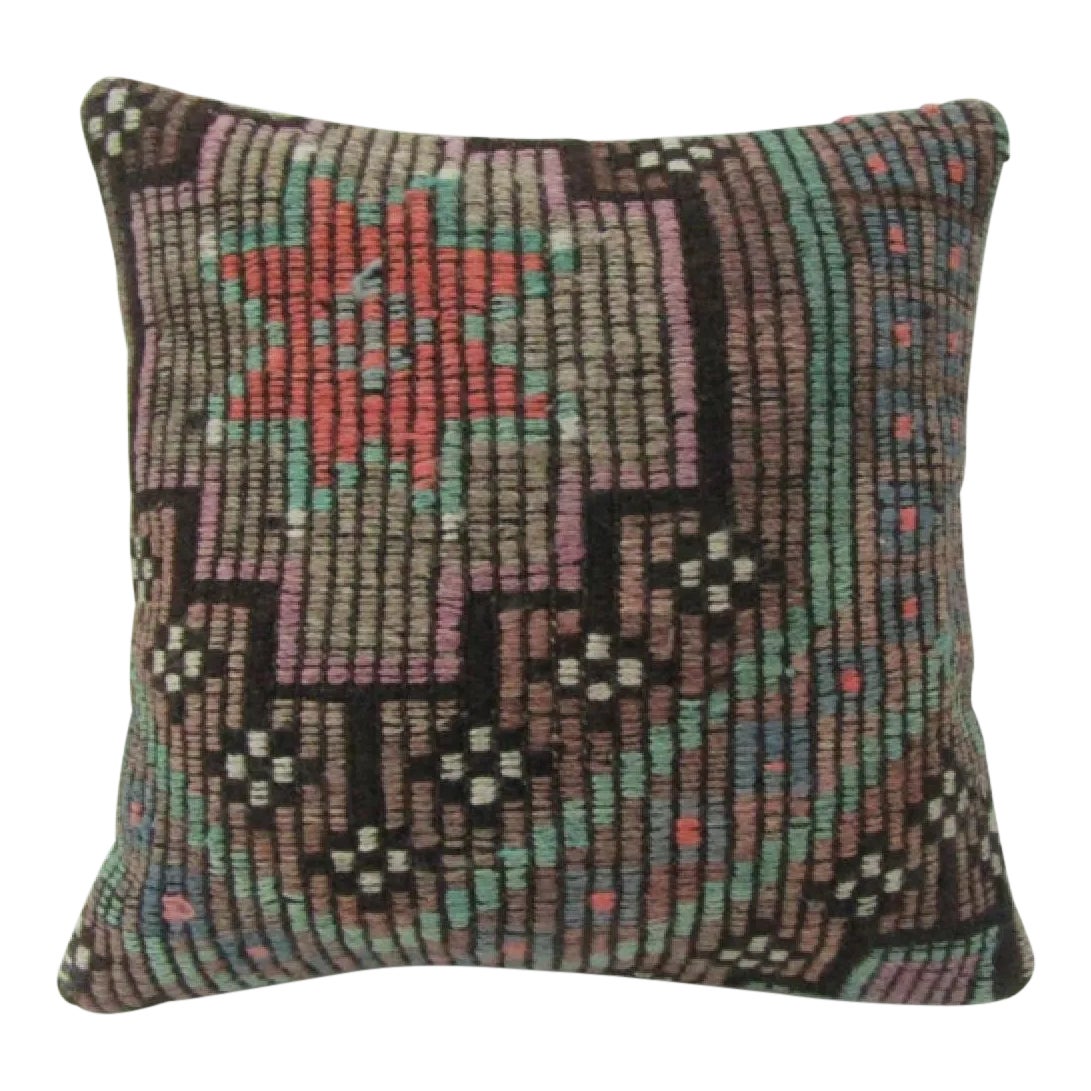 Vintage Handmade Decorative Turkish Kilim Pillow Cover | Chairish