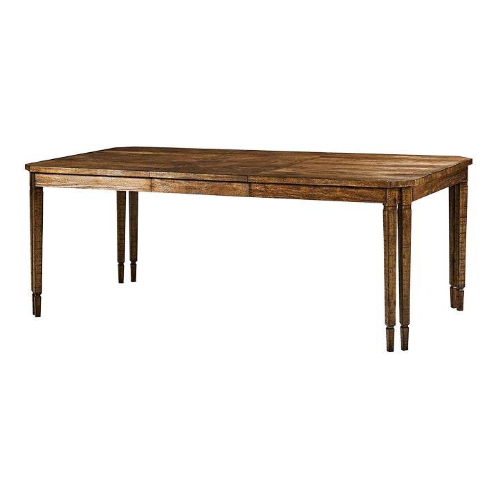 Rustic Country Walnut Extension Dining Table | Chairish
