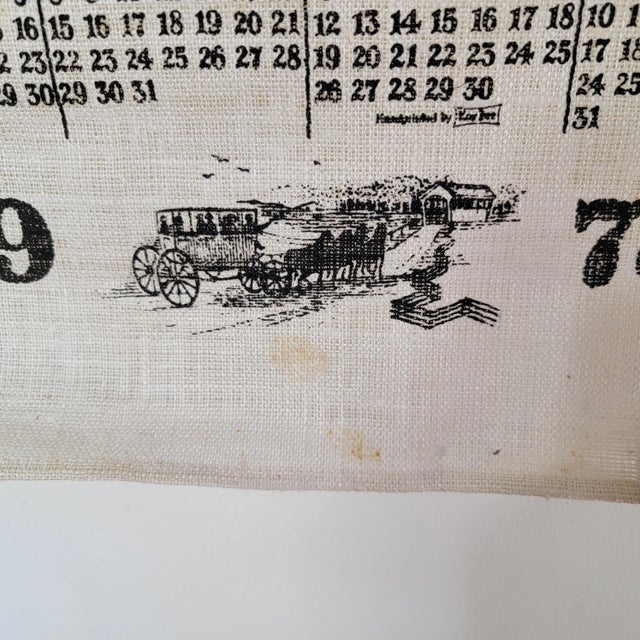 Vintage 1978 Cloth Repeater Calendar | Chairish