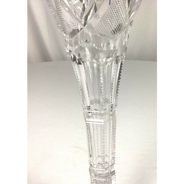 Late 19th Century Abp- Large Cut Glass Vase | Chairish
