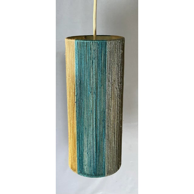 Vintage 50s 60s Mid-Century Triple, Multiple Color Yarn String Shades ...