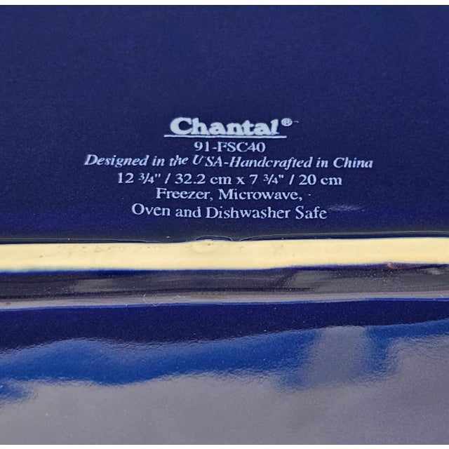 Cobalt Blue Chantal Fish Platter Serving Plate 16" | Chairish