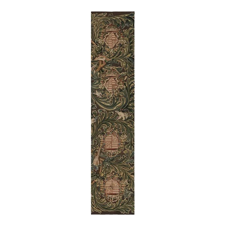 Rug & Kilim’s Tudor Style Flatweave Runner With Crests and Floral ...