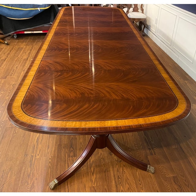 Classic Double Pedestal Mahogany Dining Table by Leighton Hall ...