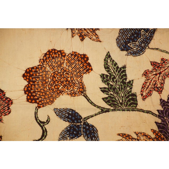 Vintage Hand Painted Floral Batik from Sidoarjo East Java | Chairish