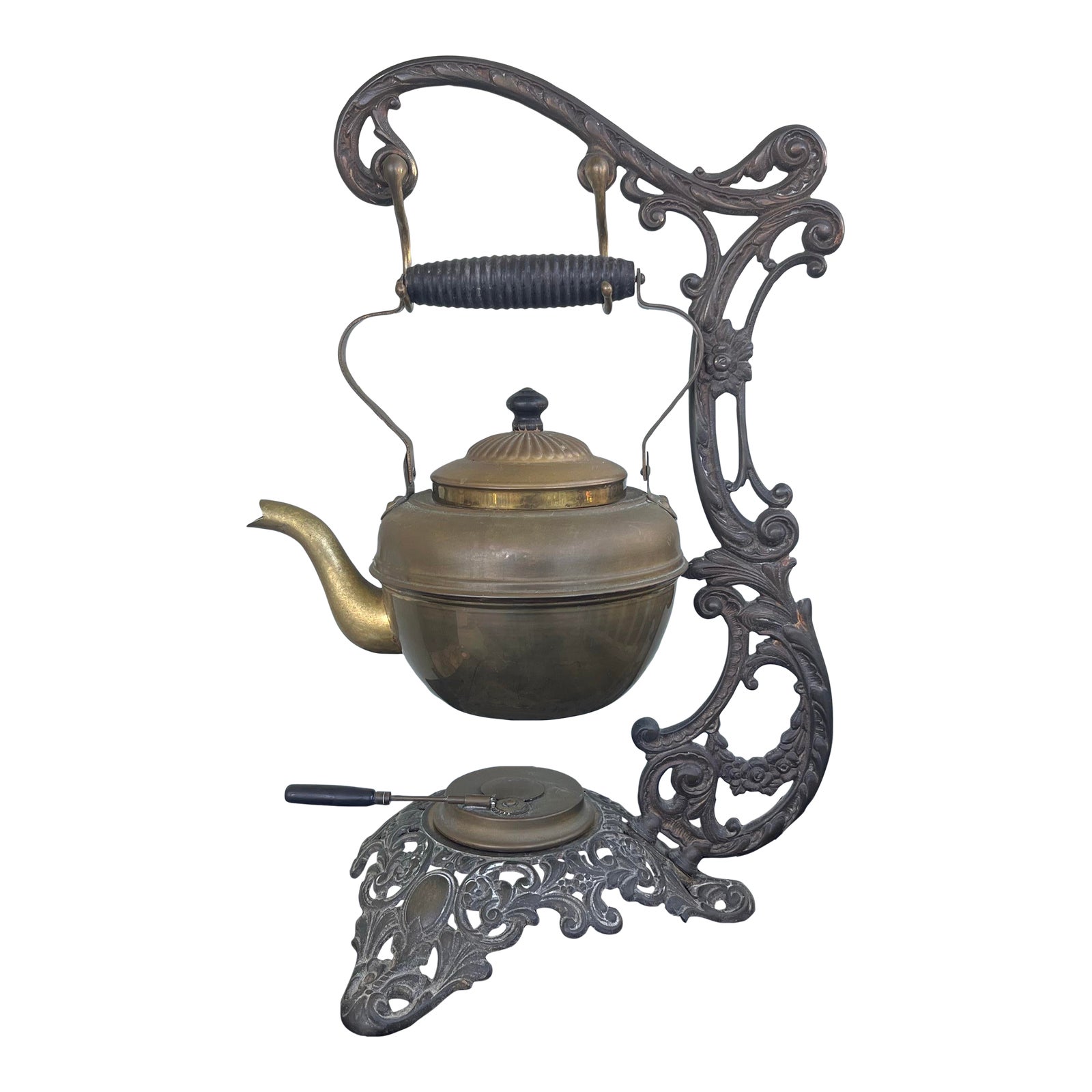 Antique Bradley & Hubbard Brass and Cast Iron Tilting Teapot With Stand ...